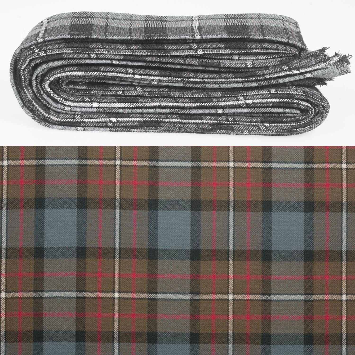 Wool Strip Ribbon in Ferguson Weathered Tartan - 5 Strips, Choose your