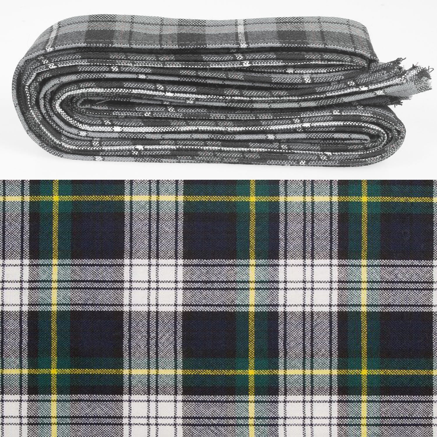 Wool Strip Ribbon in Gordon Dress Modern Tartan - 5 Strips, Choose you