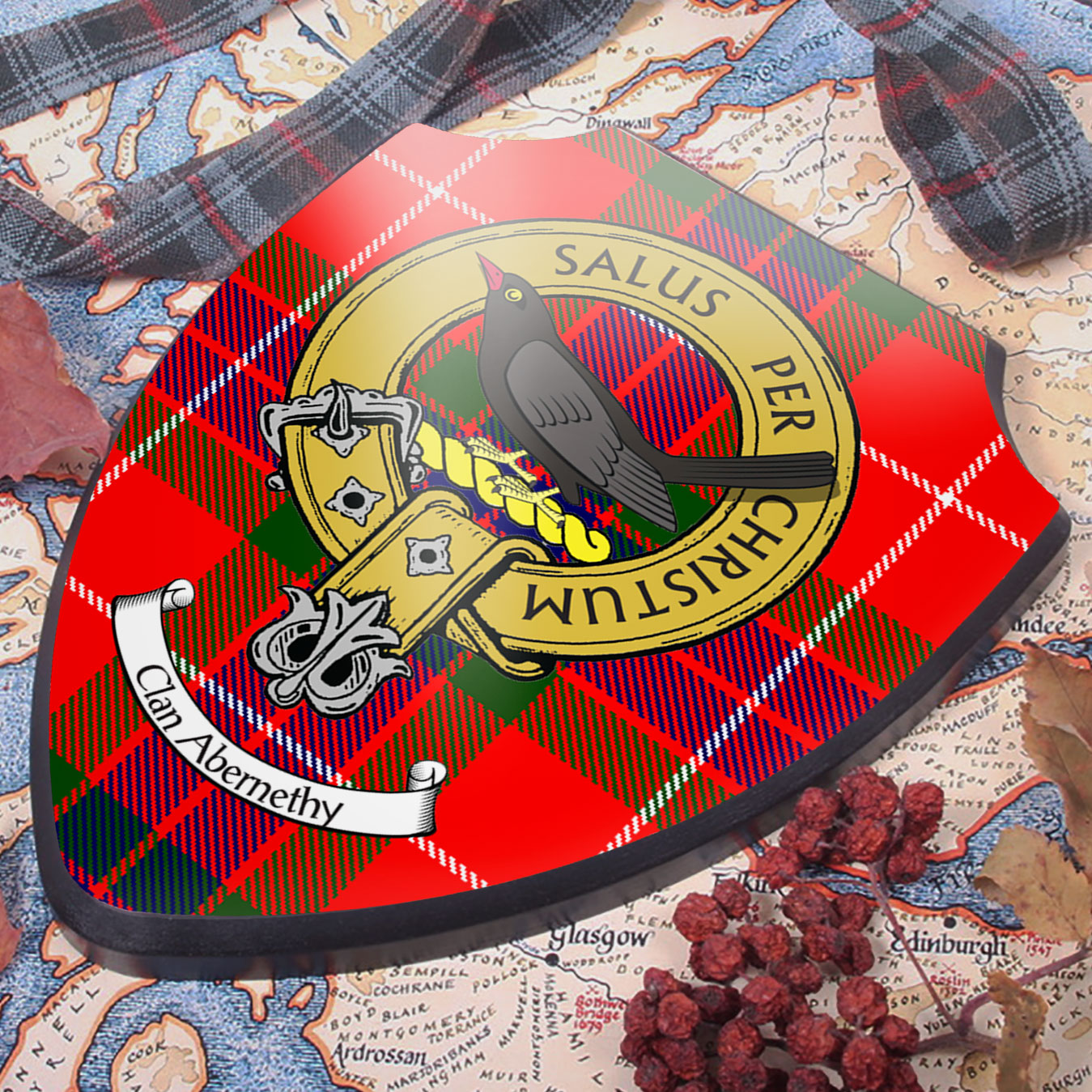 Abernethy Clan Crest Printed Wall Plaque - Custom Made