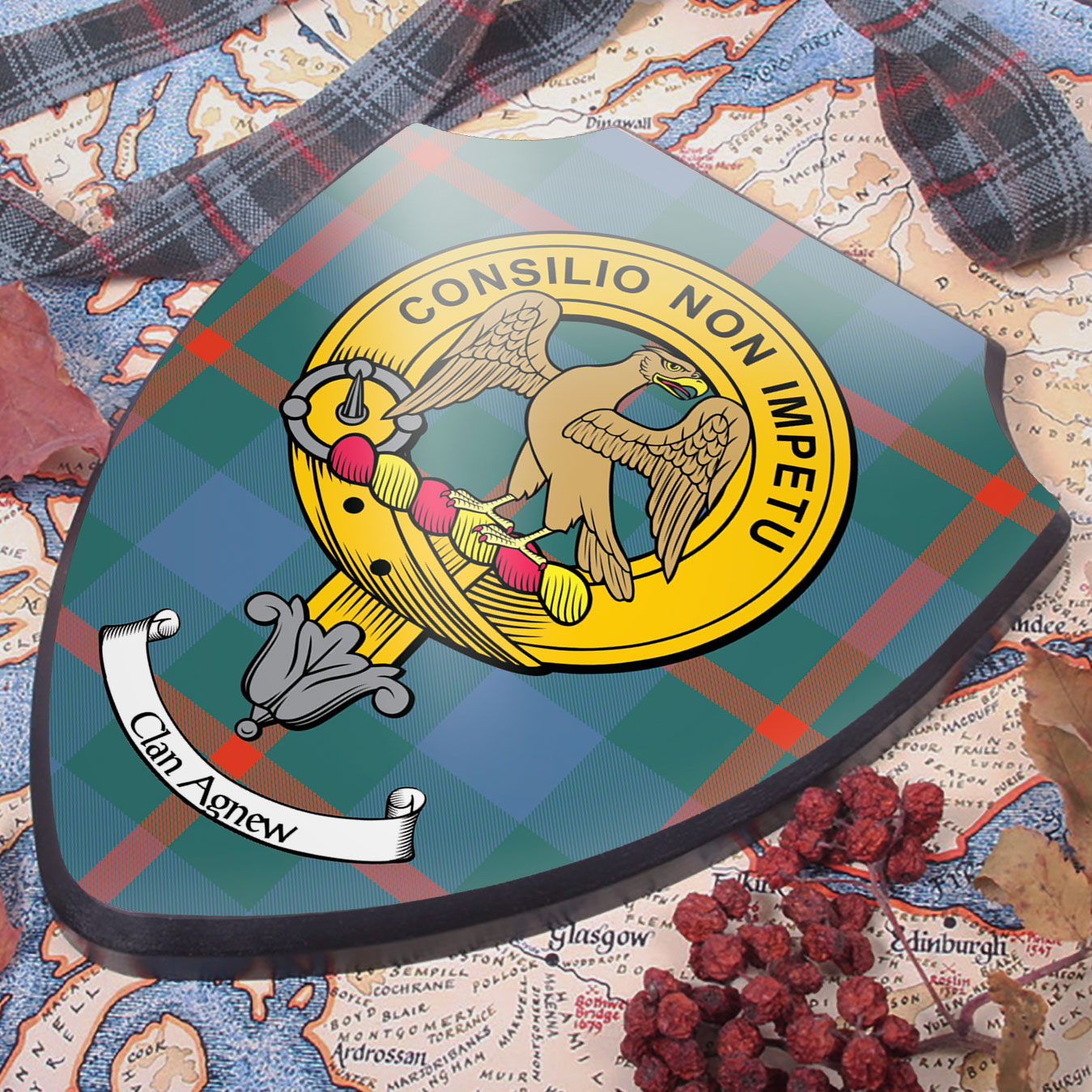 Agnew Clan Crest Printed Wall Plaque - Custom Made