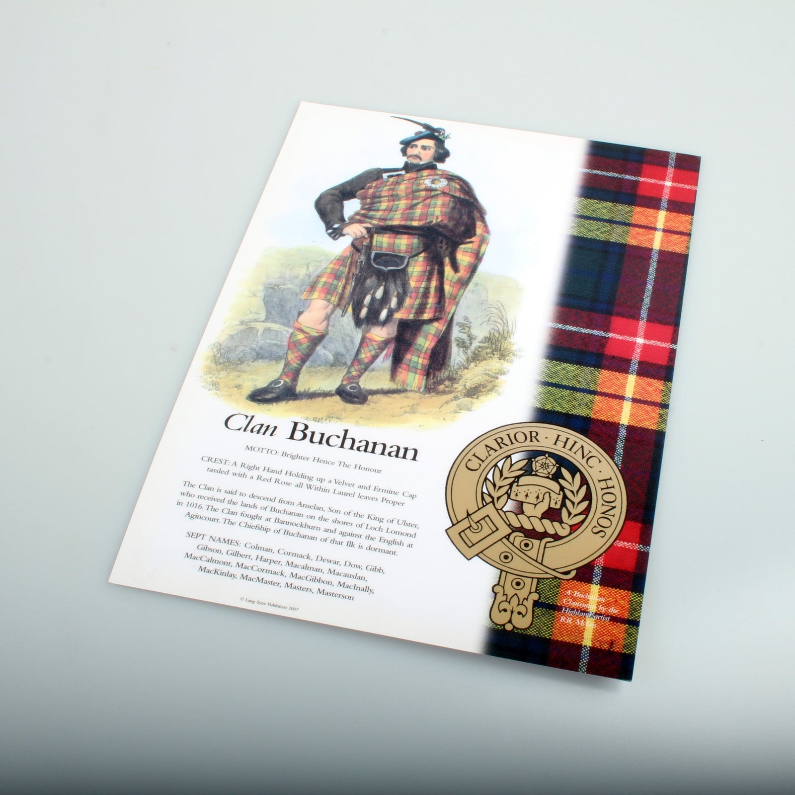Buchanan Clan Poster A4