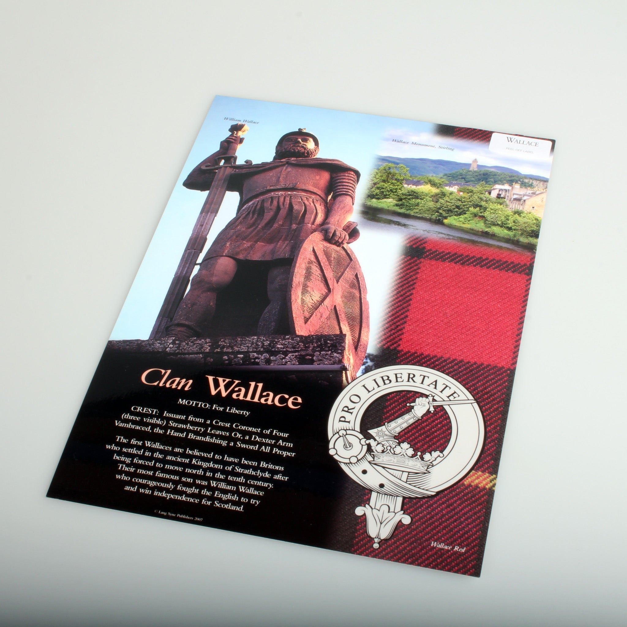 Wallace Clan Poster A4 - Scottish Heritage